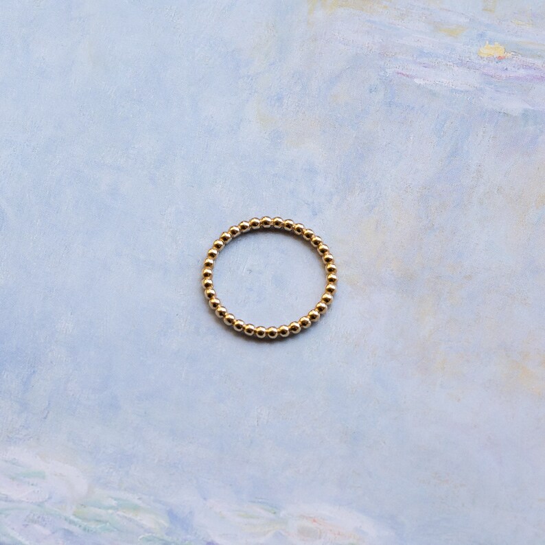14k Gold bead Ring | Etsy