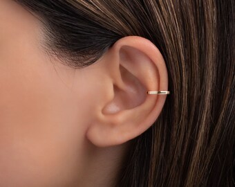 Ear Cuff, 14K Gold Ear Cuff, Non-pierced, Cartilage Wrap, Earring Fake ...