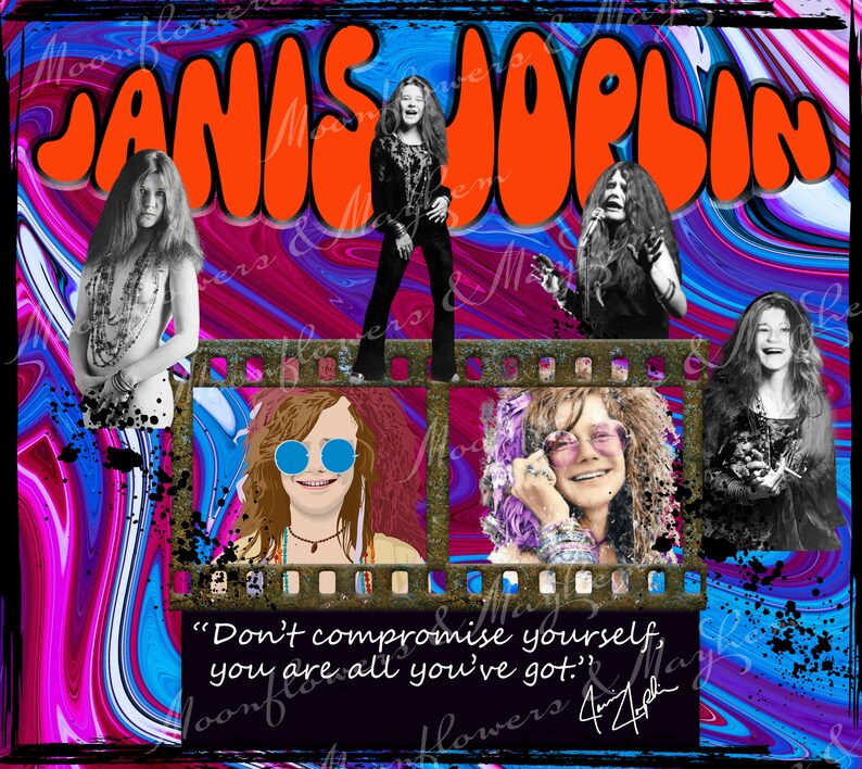 Janis Joplin, American Singer, Songwriter. Digital Design 20 Oz Tumbler ...