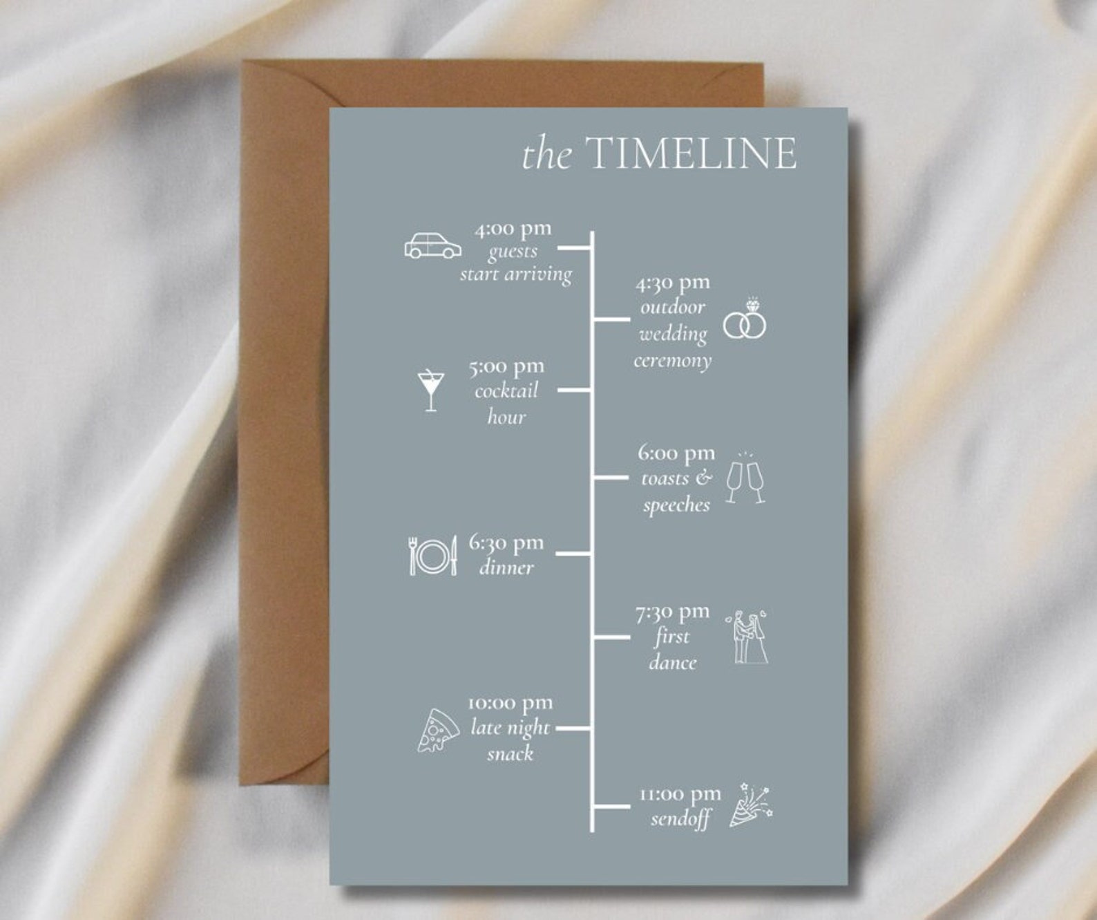 Wedding Day Timeline Editable Wedding Timeline Invitation Template ...