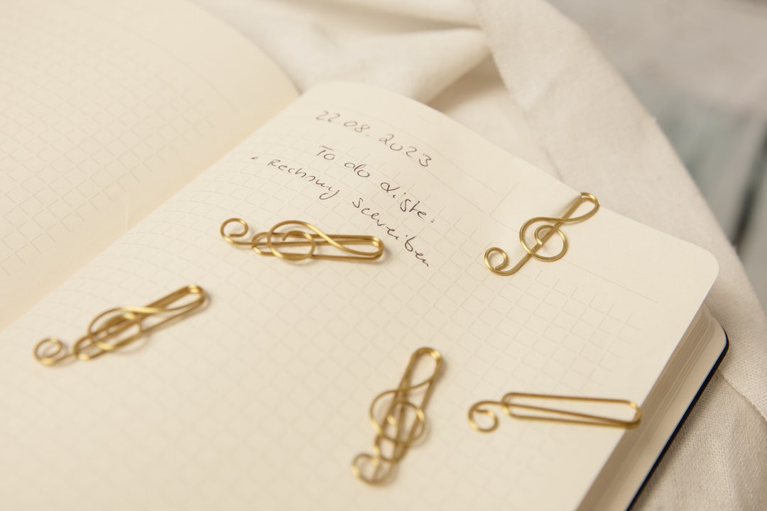 Treble Clef Paper Clips as a Gift Idea for School Enrollment, Birthdays ...