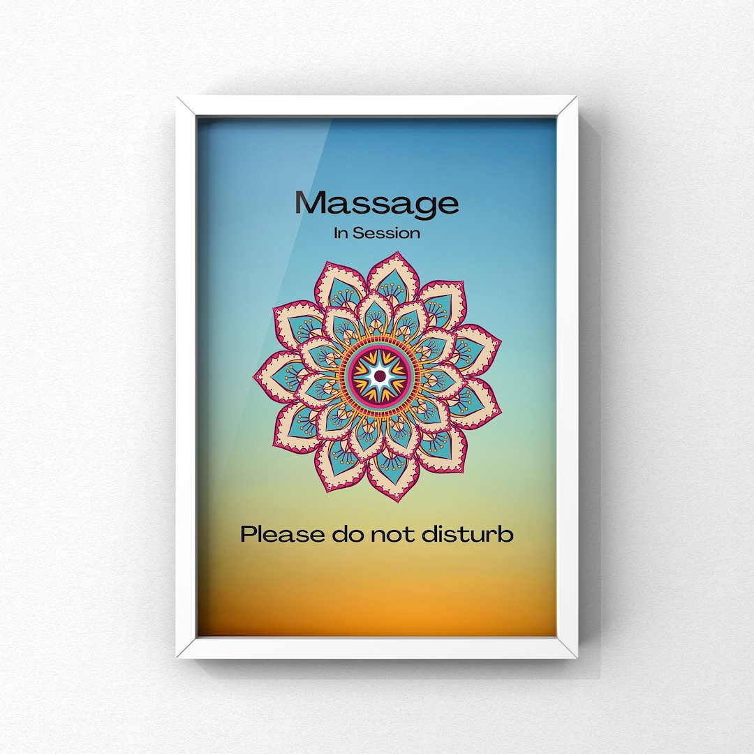 Massage in Session Do Not Disturb | Massage Decor | Quiet Room | Spa ...