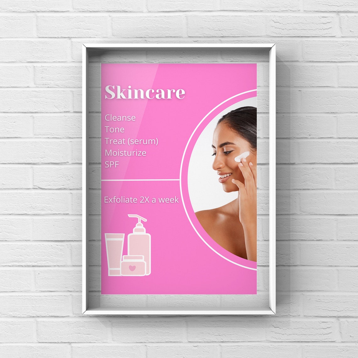 Skincare Routine Poster | Digital Download | Spa Salon | Esthetician ...
