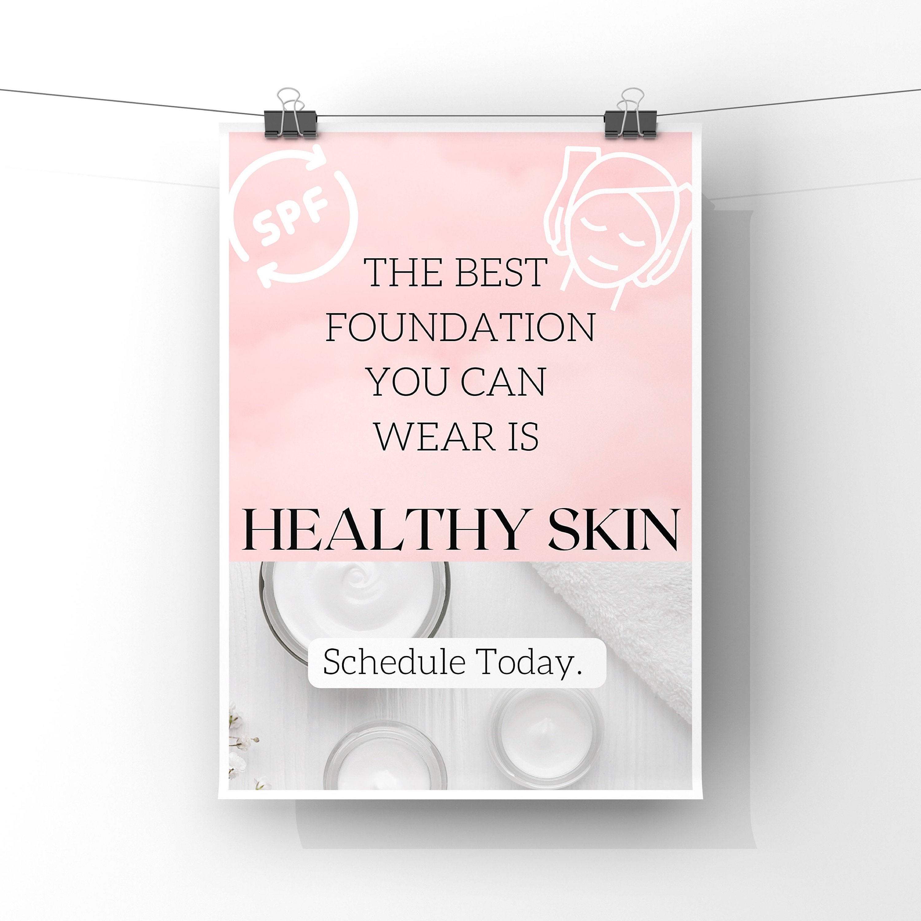 Healthy Skin Poster | Digital Download | 8.5X11 | Healthy Skin | Spa ...