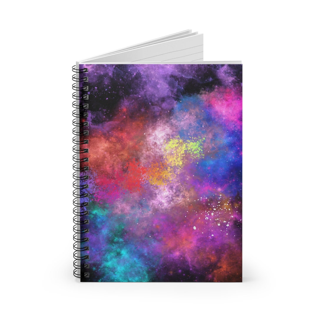 Colorful Galaxy Spiral Notebook | Ruled Line | Journal | Multi-color ...