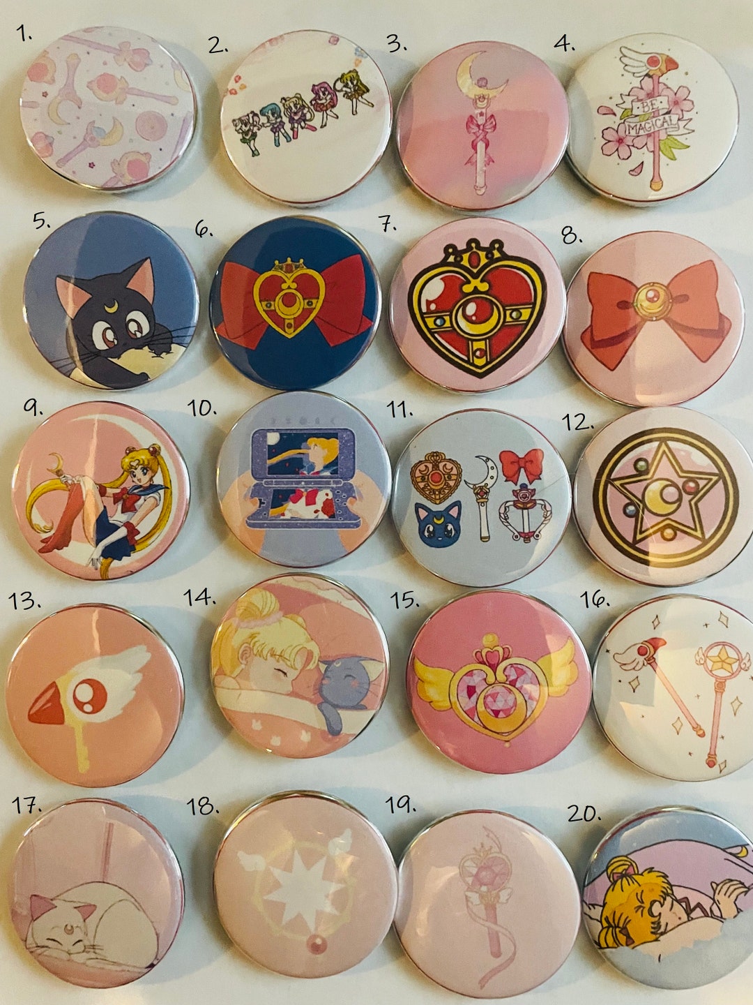 Sailor Moon Button Pins - Etsy