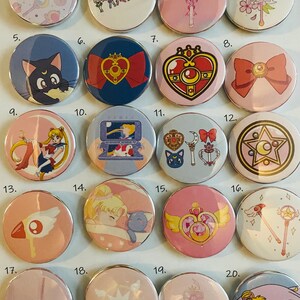 Sailor Moon Button Pins - Etsy