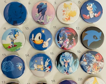 2.2 Sonic the Hedgehog Fun Shaped Button Pins - Etsy