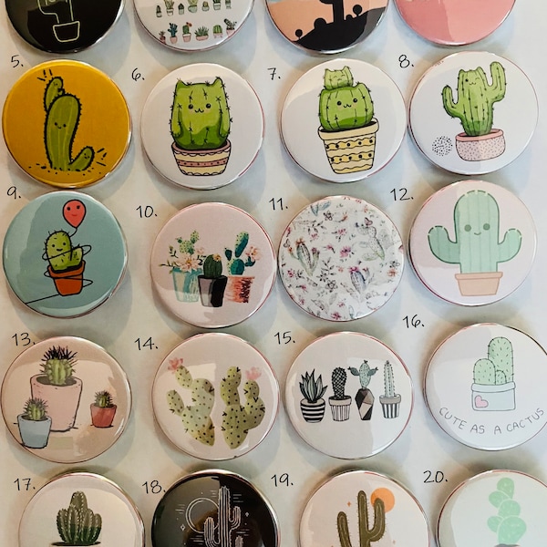 Cactus Buttons - Etsy