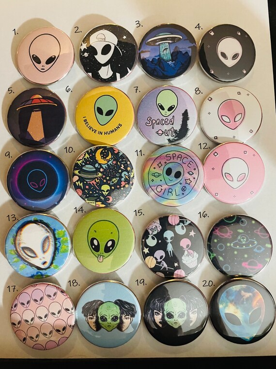 Alien Button Pins - Etsy