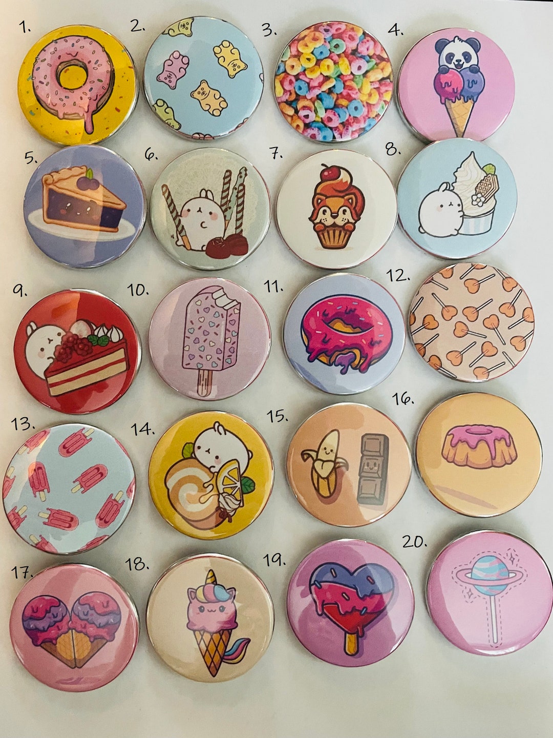 Candy Button Pins - Etsy