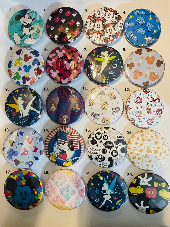 Disney Button Pins - Etsy
