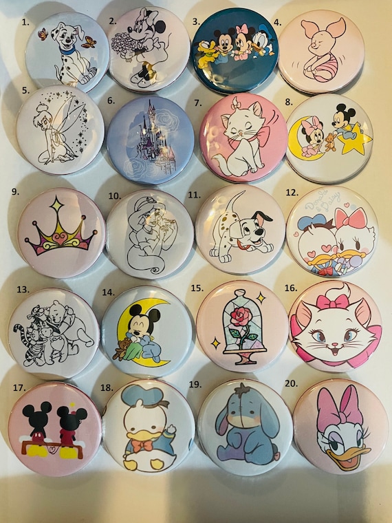 Cute Disney Button Pins - Etsy