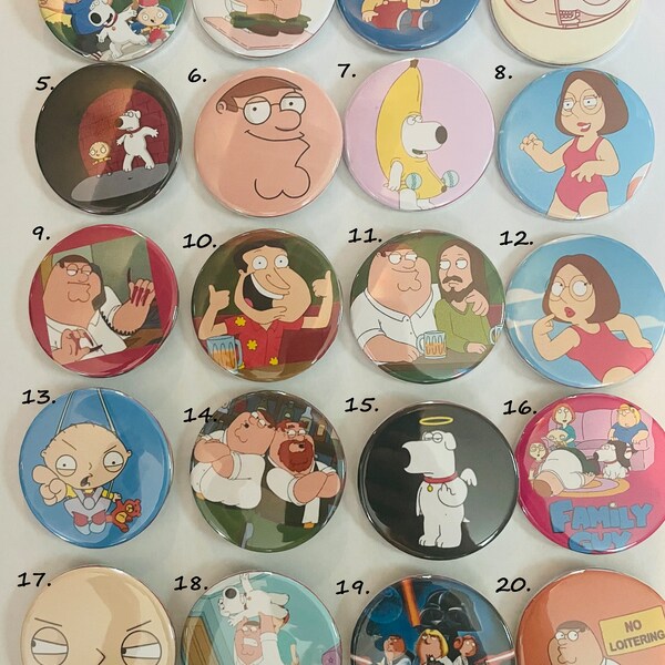 Family Guy Button Pin - Etsy