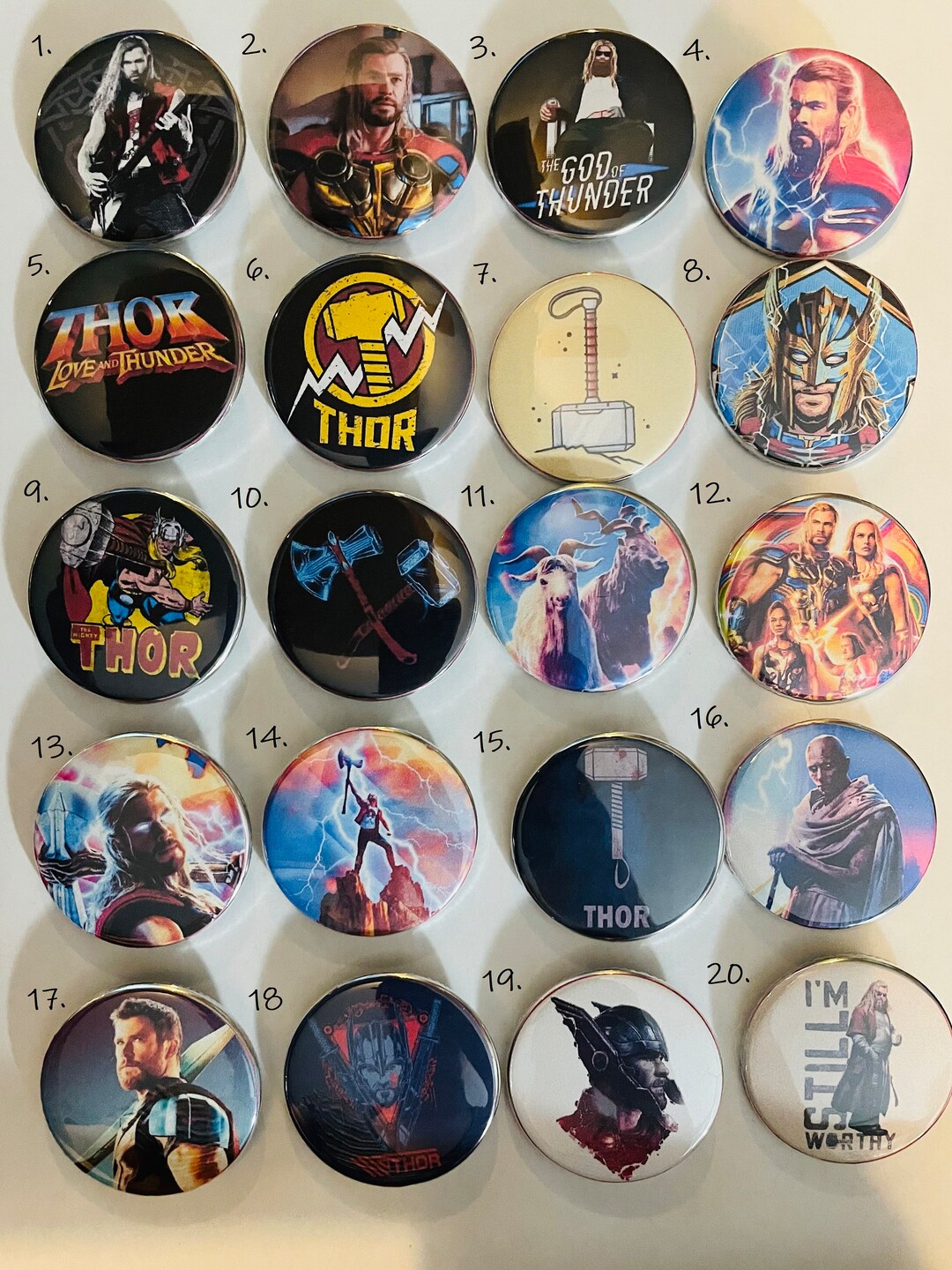 Thor Button Pins - Etsy