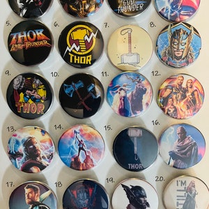Thor Button Pins - Etsy