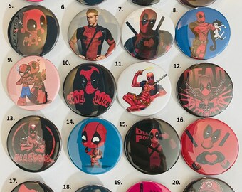 Deadpool Buttons - Etsy