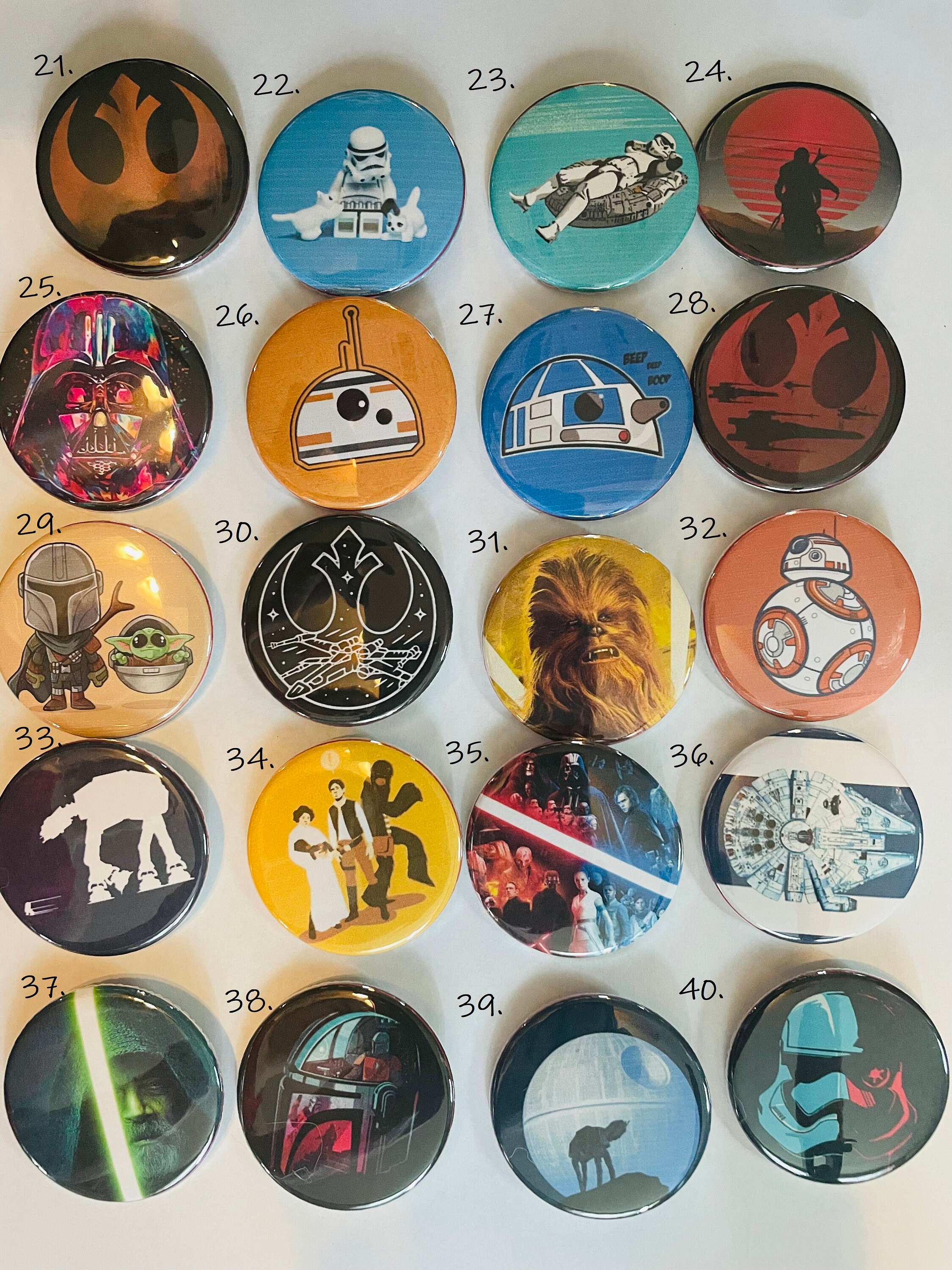 Star Wars Button Pins Set 1 - Etsy