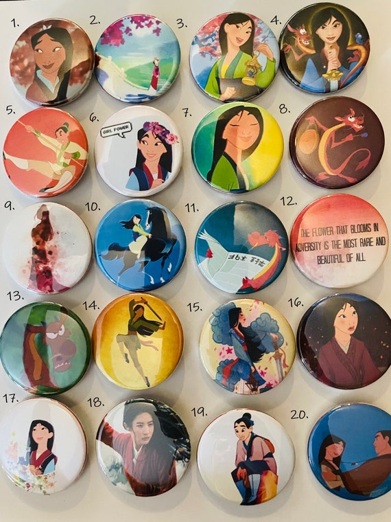 Mulan Button Pins - Etsy