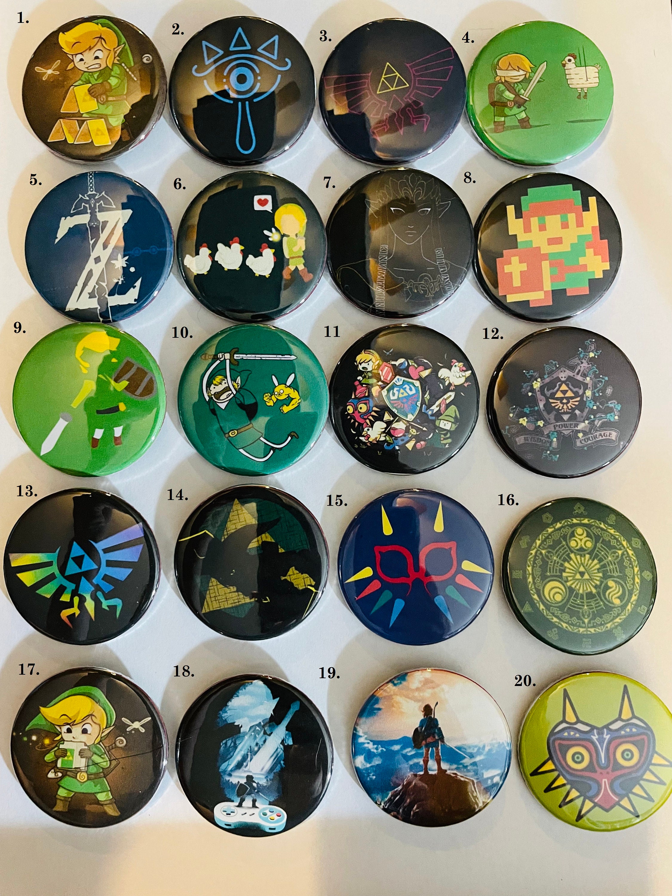 Zelda Button Pins - Etsy