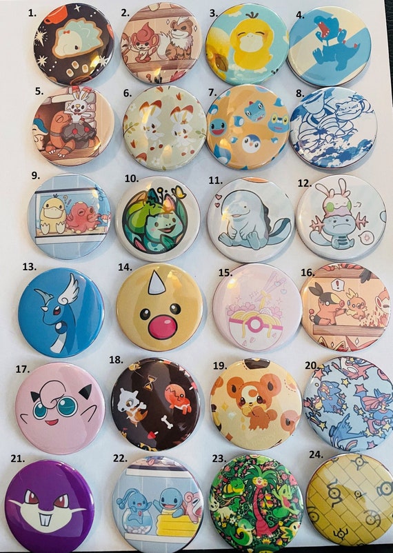 Pokémon Buttons 1 - Etsy