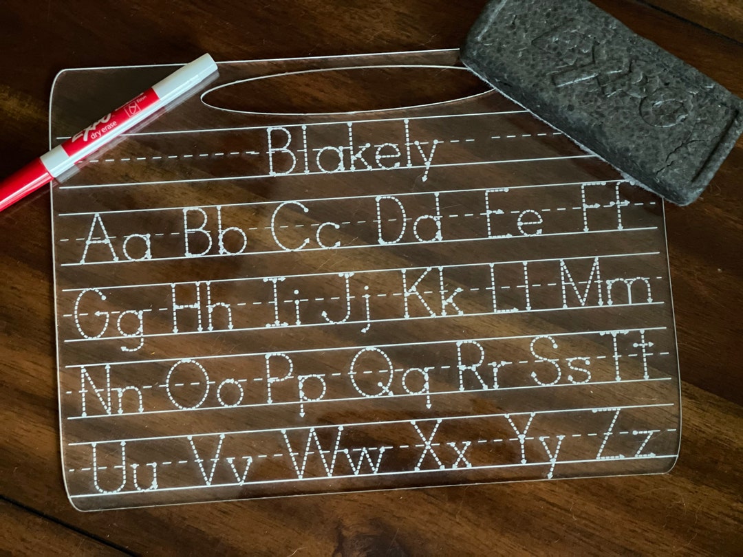Acrylic Alphabet Tracing Board/letter Tracing/learning Letters/dry ...