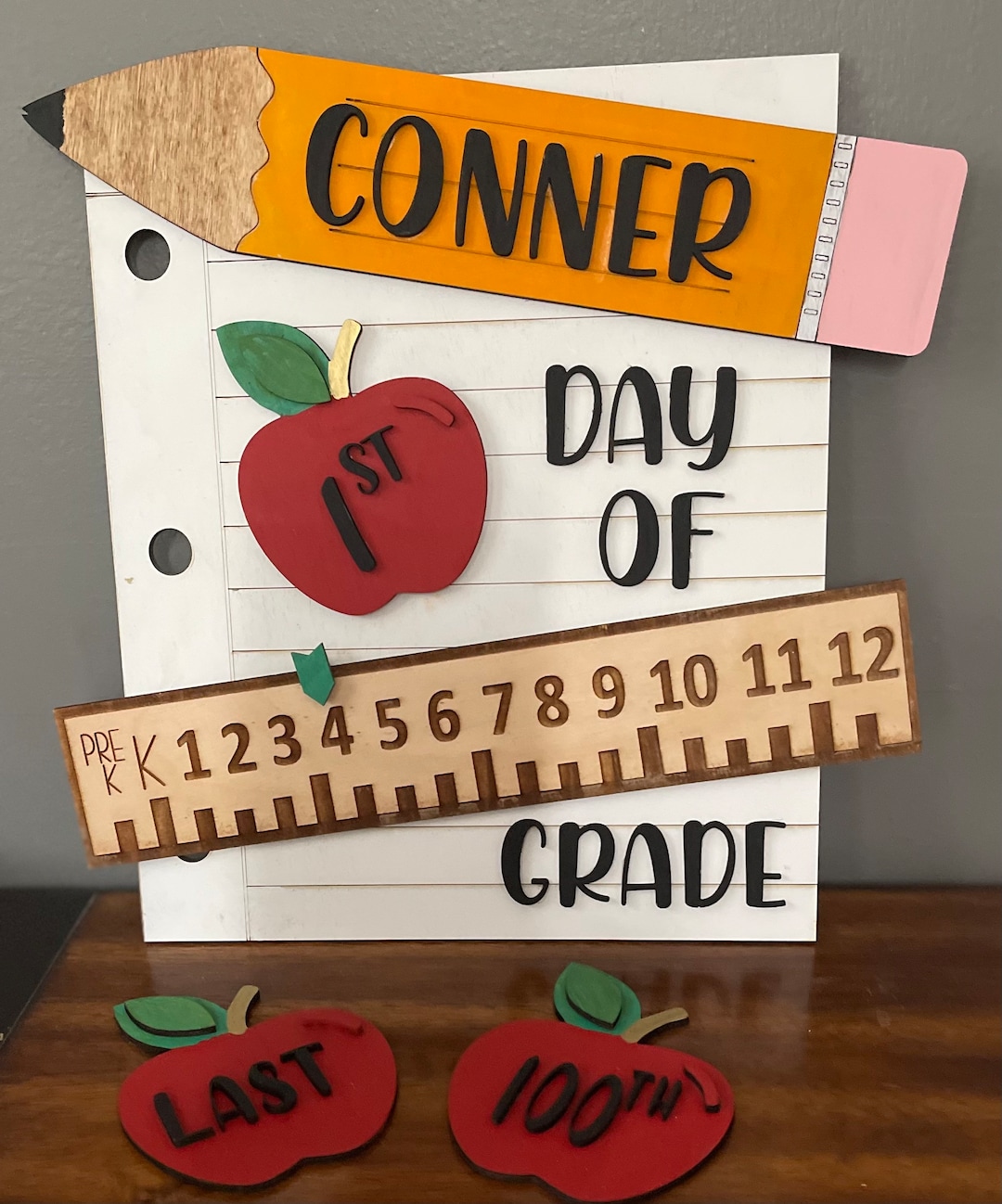 Back to School - Reusable Interchangeable Prop - 1st Day, 100th Day and ...