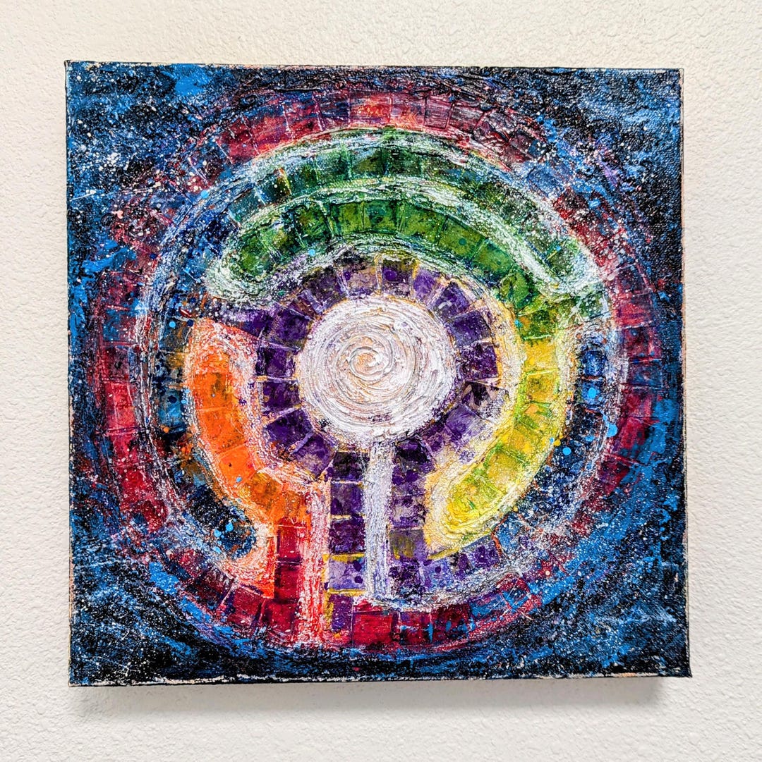 Cosmic Chakra Labyrinth Paper Mosaic Art (12x12x1.5") - Etsy