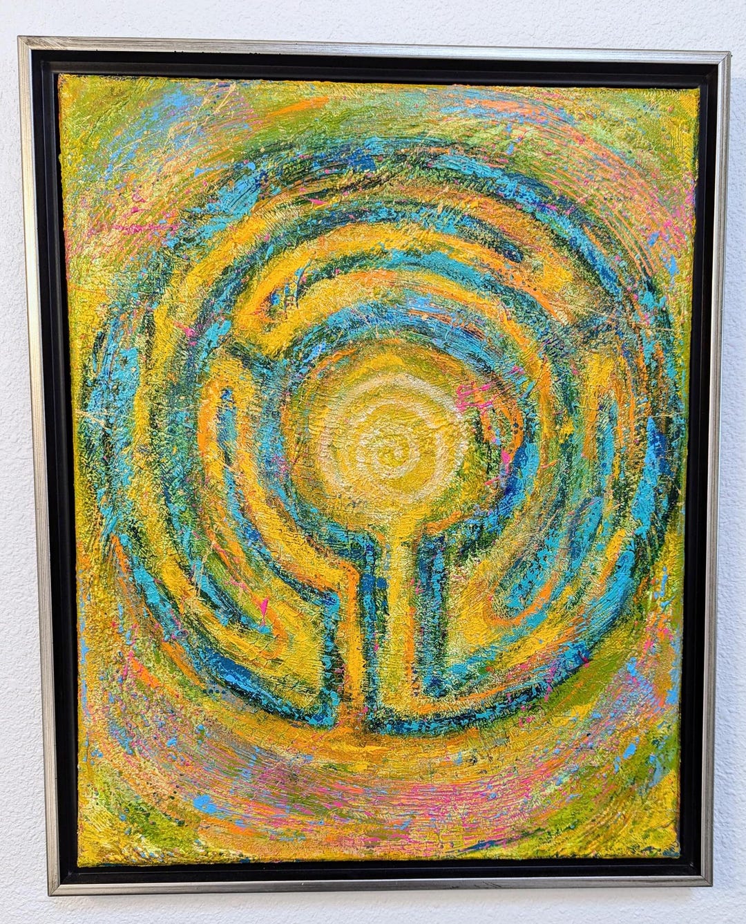 Expressionist Labyrinth Painting ( 21.5x 17.5 1.5" Framed) - Etsy