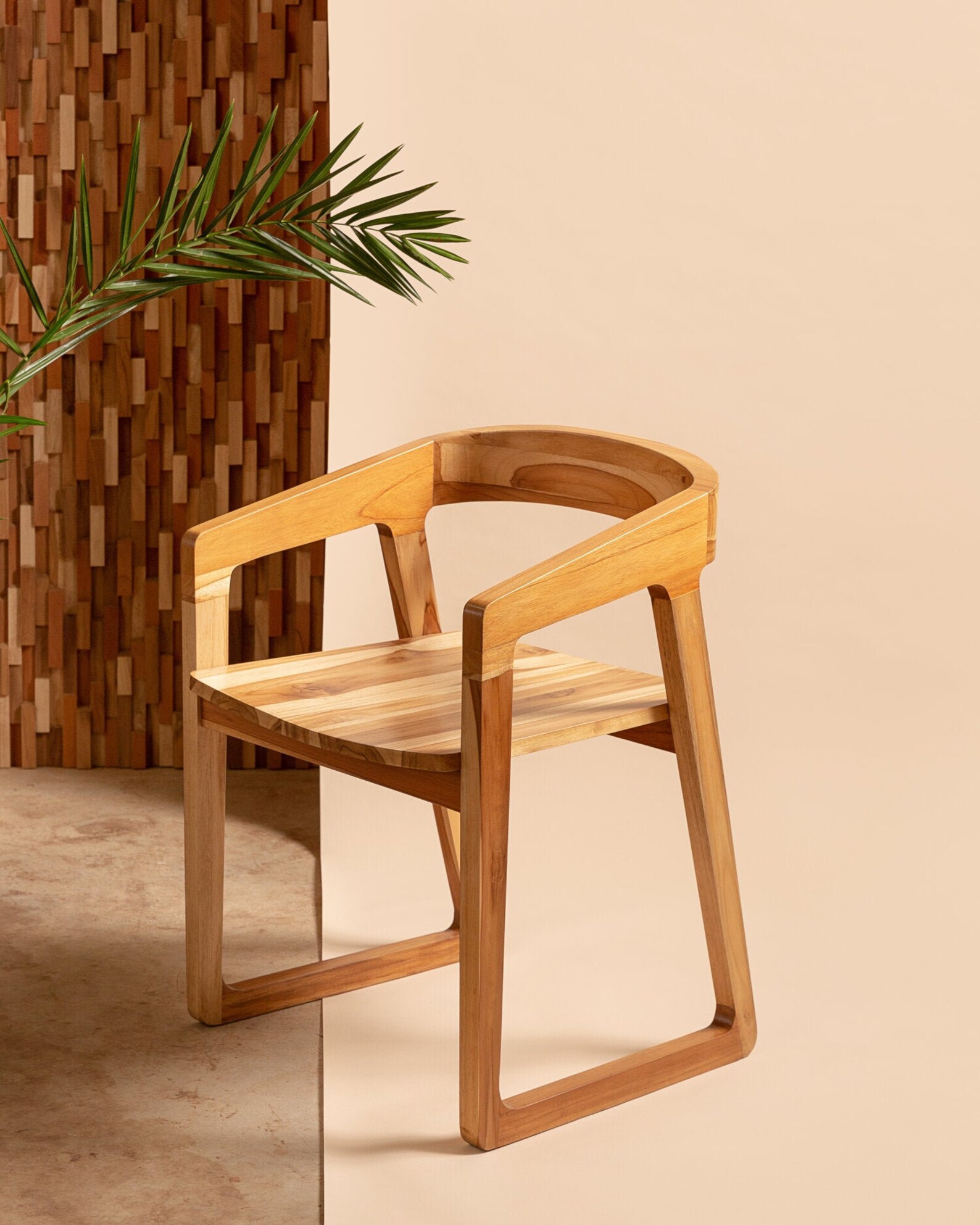 Wooden Accent Chair in Natural | MCM Chair | Custom Handmade Furniture ...