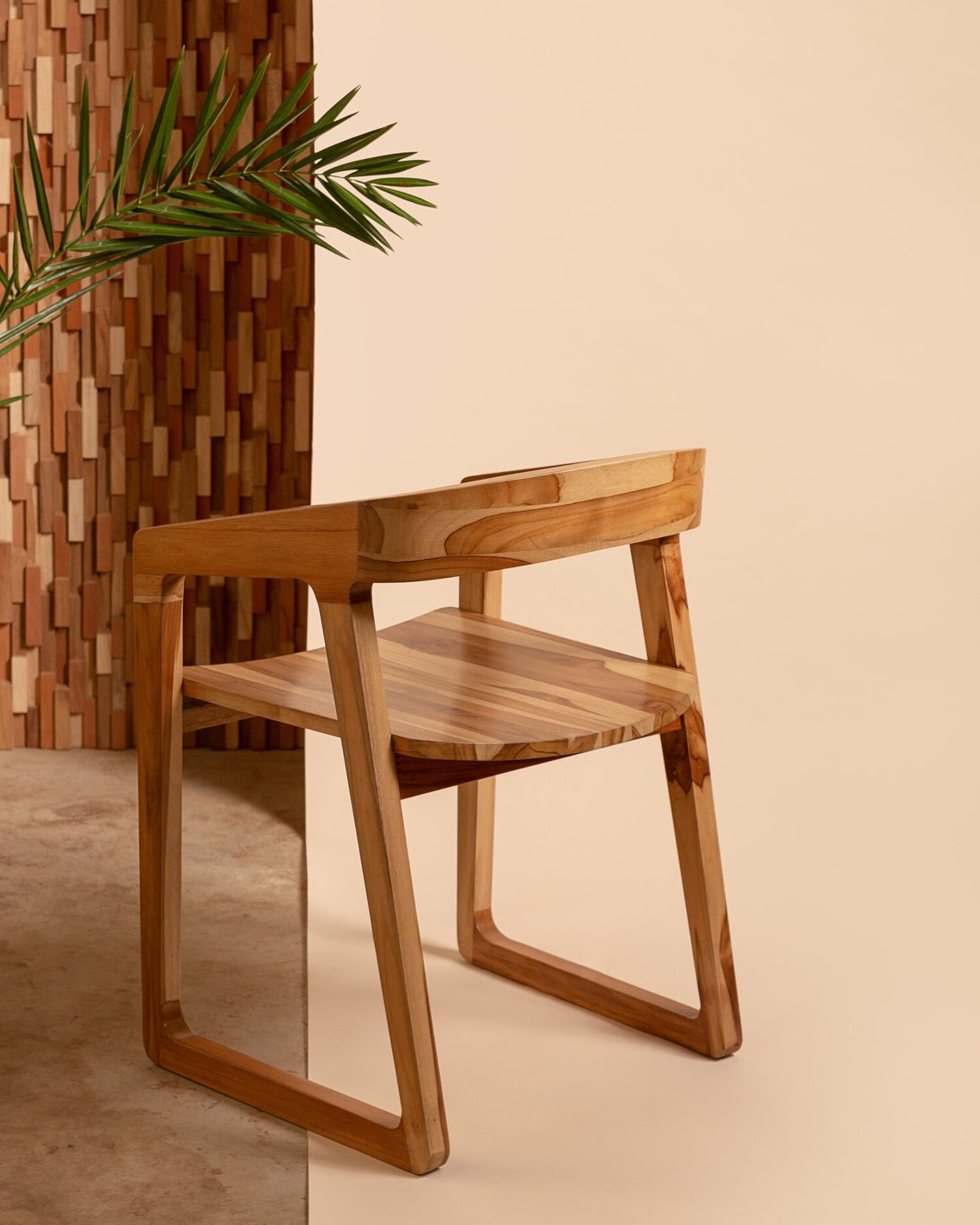 Wooden Accent Chair in Natural | MCM Chair | Custom Handmade Furniture ...