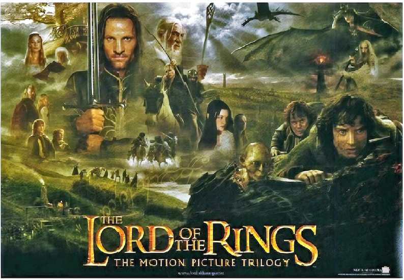 4 Movie POSTERS LORD of the RINGS Original 2001-2002 Lotr 13x20 - Etsy