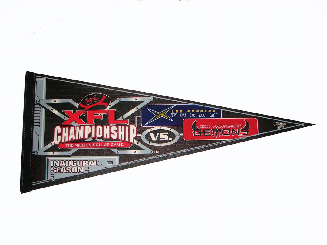2001 XFL Championship Game PENNANT Wincraft Football San Francisco ...