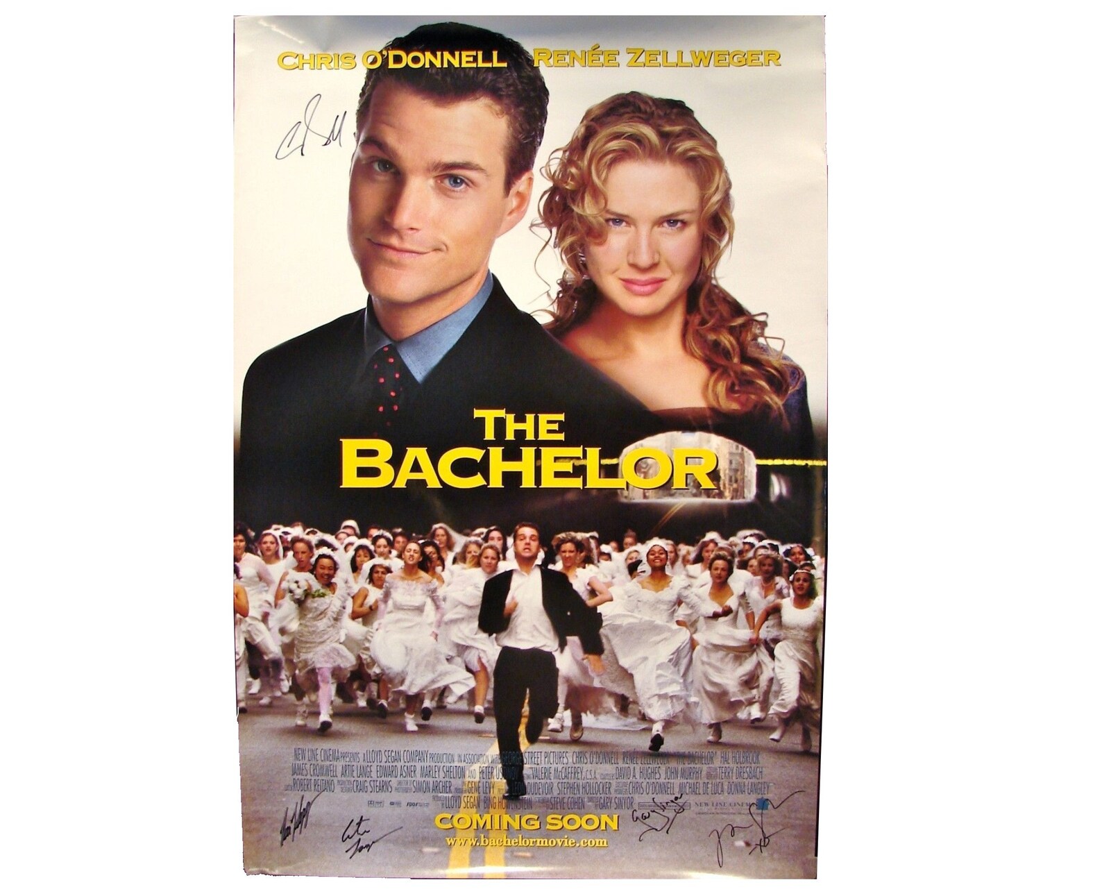 1999 THE BACHELOR Movie Poster 27x40 SIGNED Chris O'donnell, Artie ...