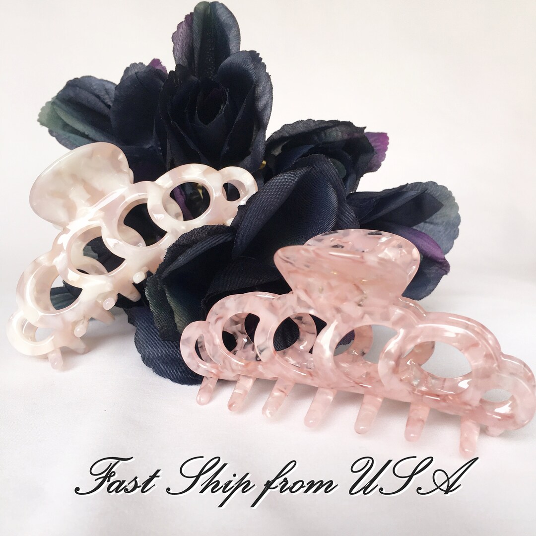 Medium Large Claw Clip-marble Color Acetate Hair Claw-minimalist Hair ...