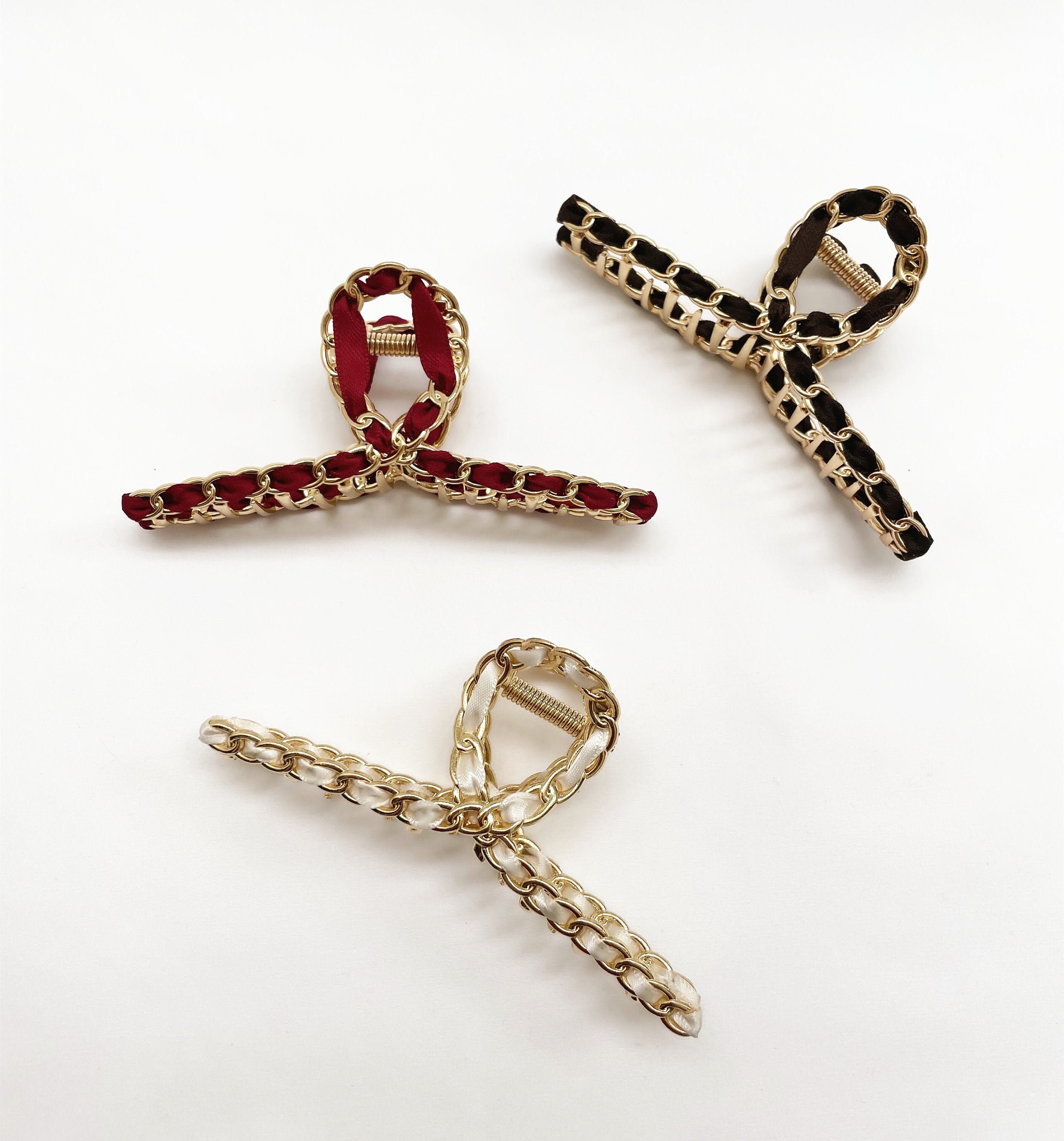 Metal Twist Ribbon Large Claw Clip-gold Elegant Hair - Etsy