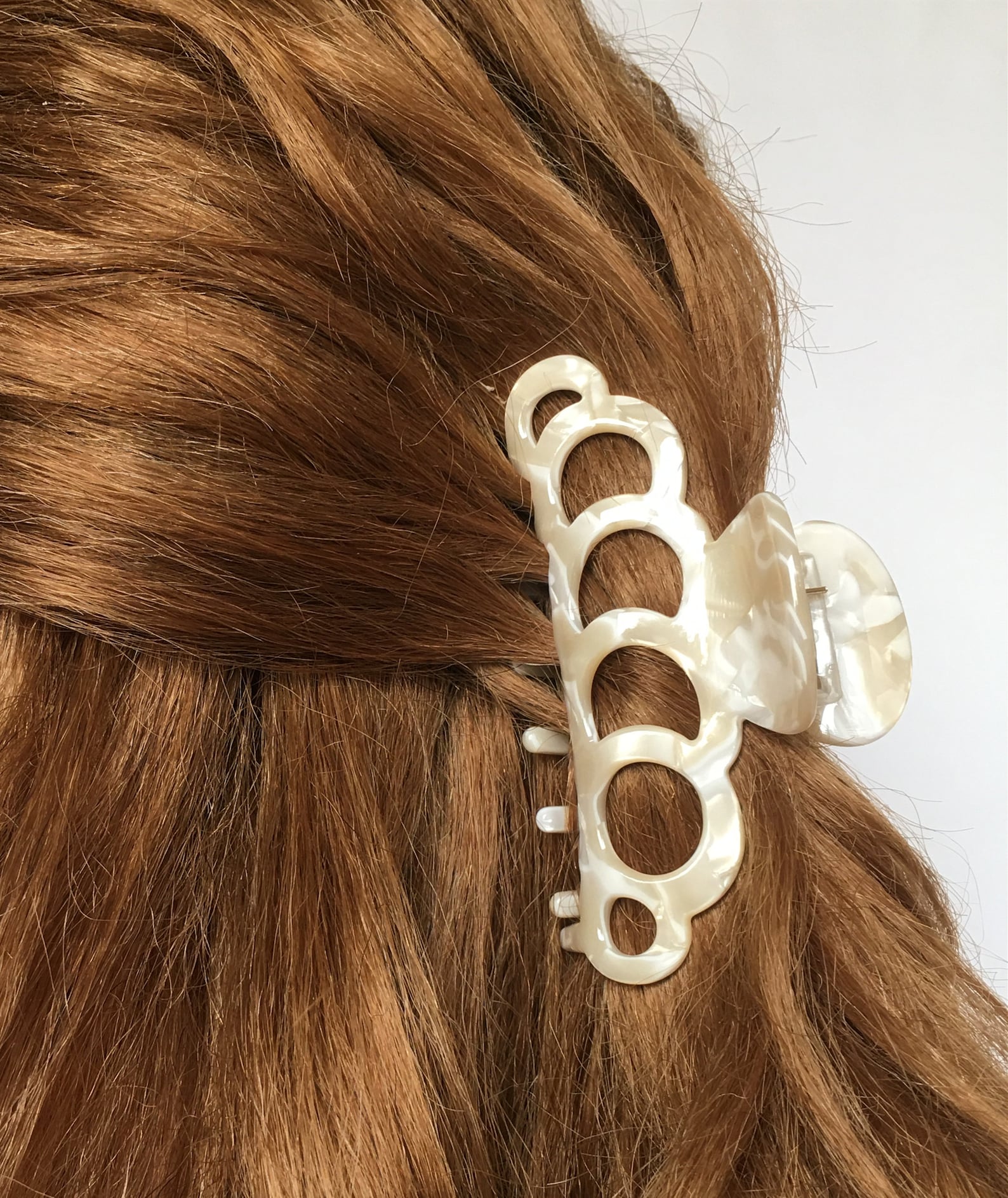 Medium Large Claw Clip-marble Color Acetate Hair - Etsy