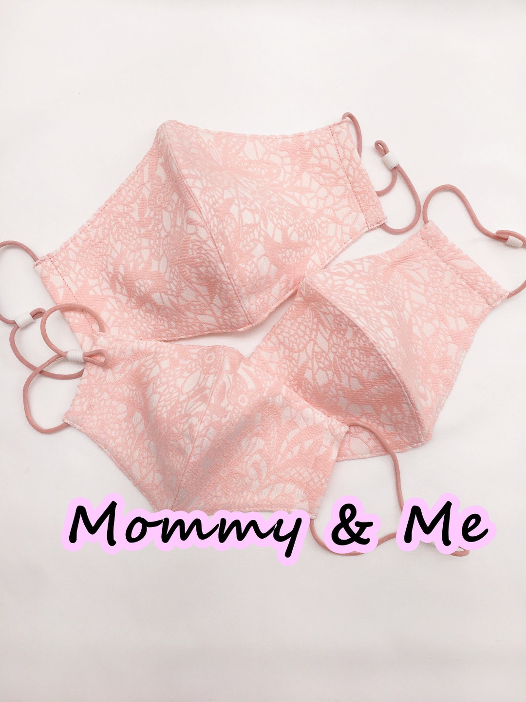 Mommy & Me Lace Embossed Face Maskorganic Cotton Liningbig Kidsmall ...