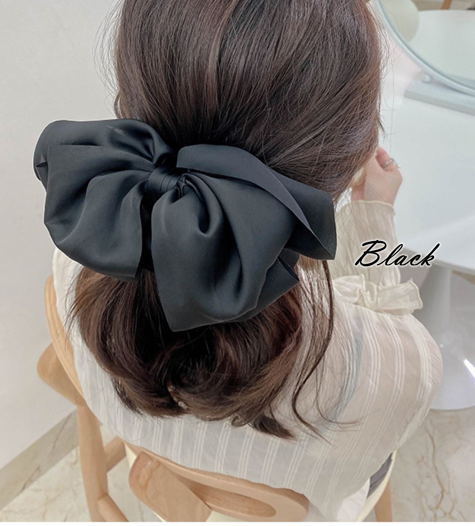 Extra Large Satin Ribbon Red Bow Hair Barrettes Wedding Hair | Etsy