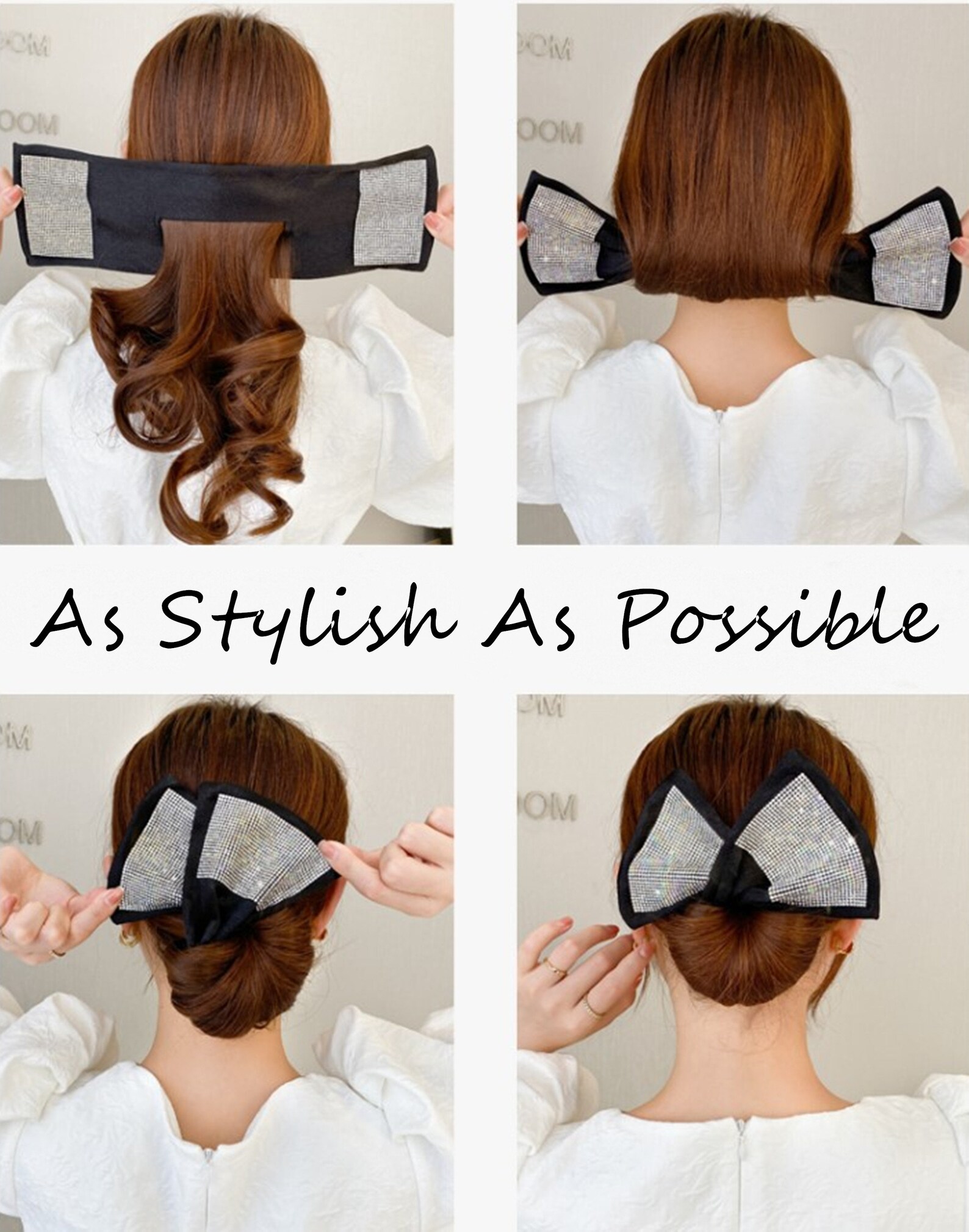 Sparkly Bling Rhinestone Updo Bun Maker-cloth Twist - Etsy