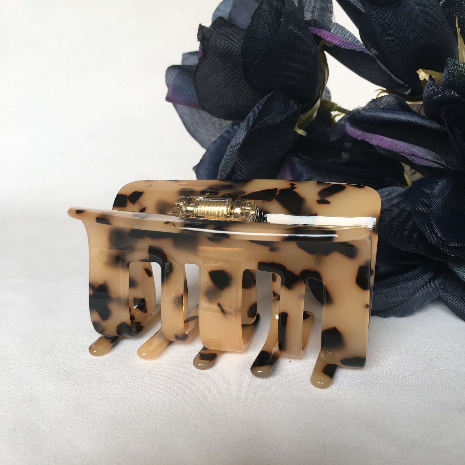 Medium Large Claw Clip-marble Color Acetate Hair - Etsy