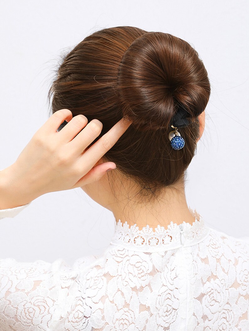 Dangle Crystal Ball Bun Maker-updo Maker-twist Bun Sparkly - Etsy