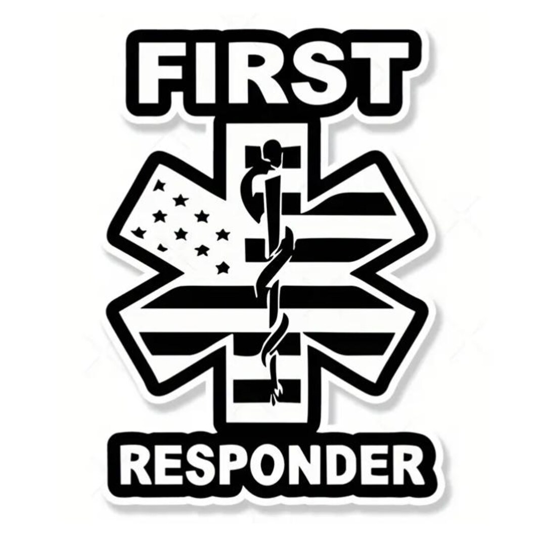 LARGE First Responder Decal Sticker - EMT Emsa Firefighter Police ...