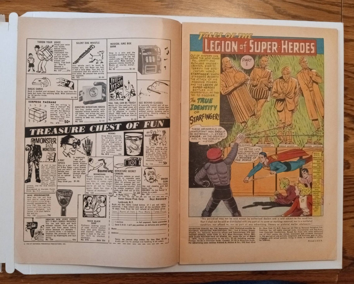 Adventure Comics 336 : Silver Age Comics / Grade Range 4.5 - Etsy