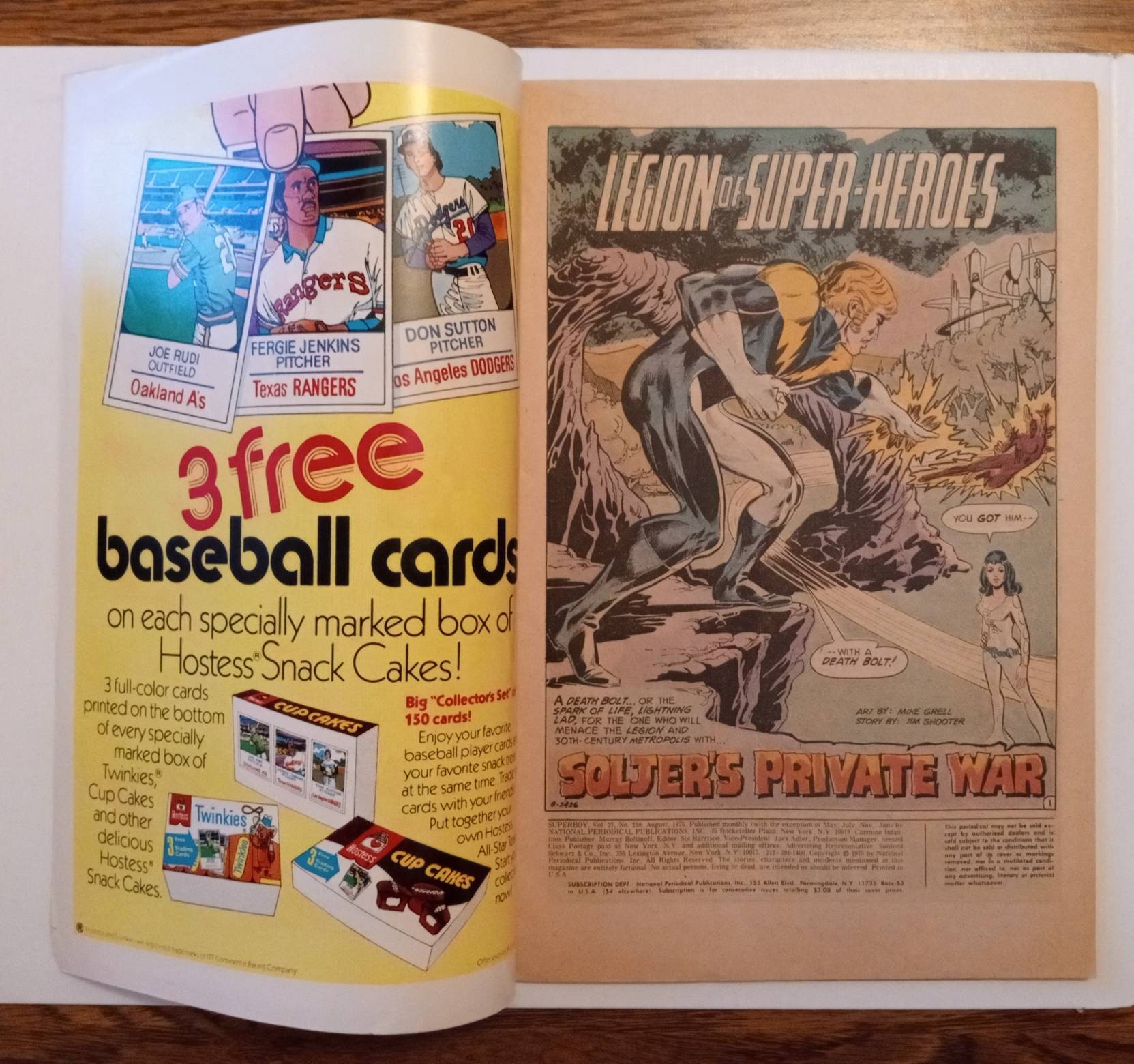 Superboy Starring the LSH 210 : Bronze Age Comic Books / Grade Range 5.5 / Mike Grell Artwork - Etsy