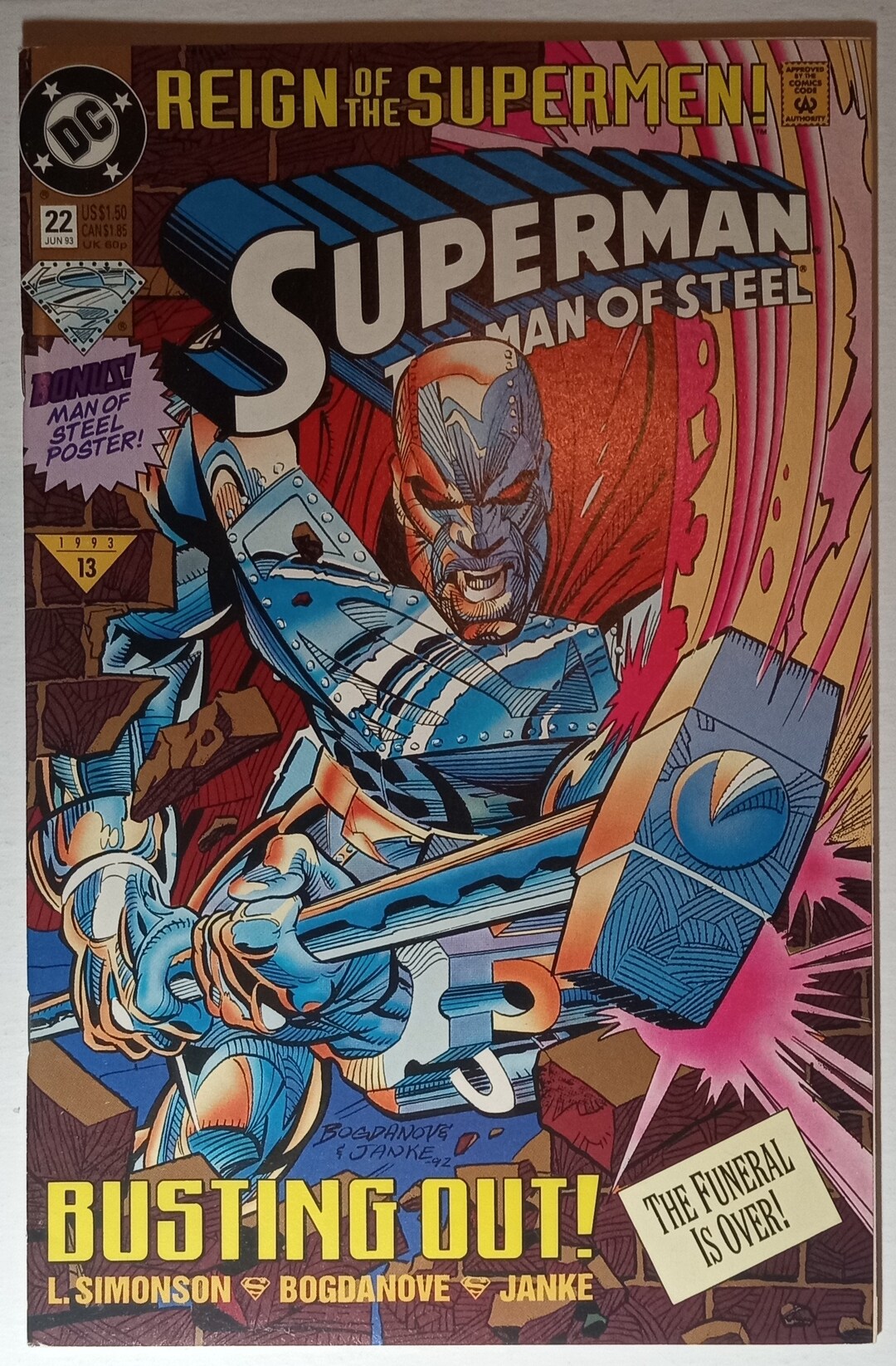 Superman the Man of Steel 23 : Copper Age / 9.2 - Etsy