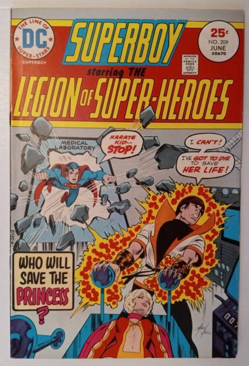 Superboy Starring the LSH #209 : Bronze Age Comic Books / Grade Range - 6.0 to 6.5 / Mike Grell ...