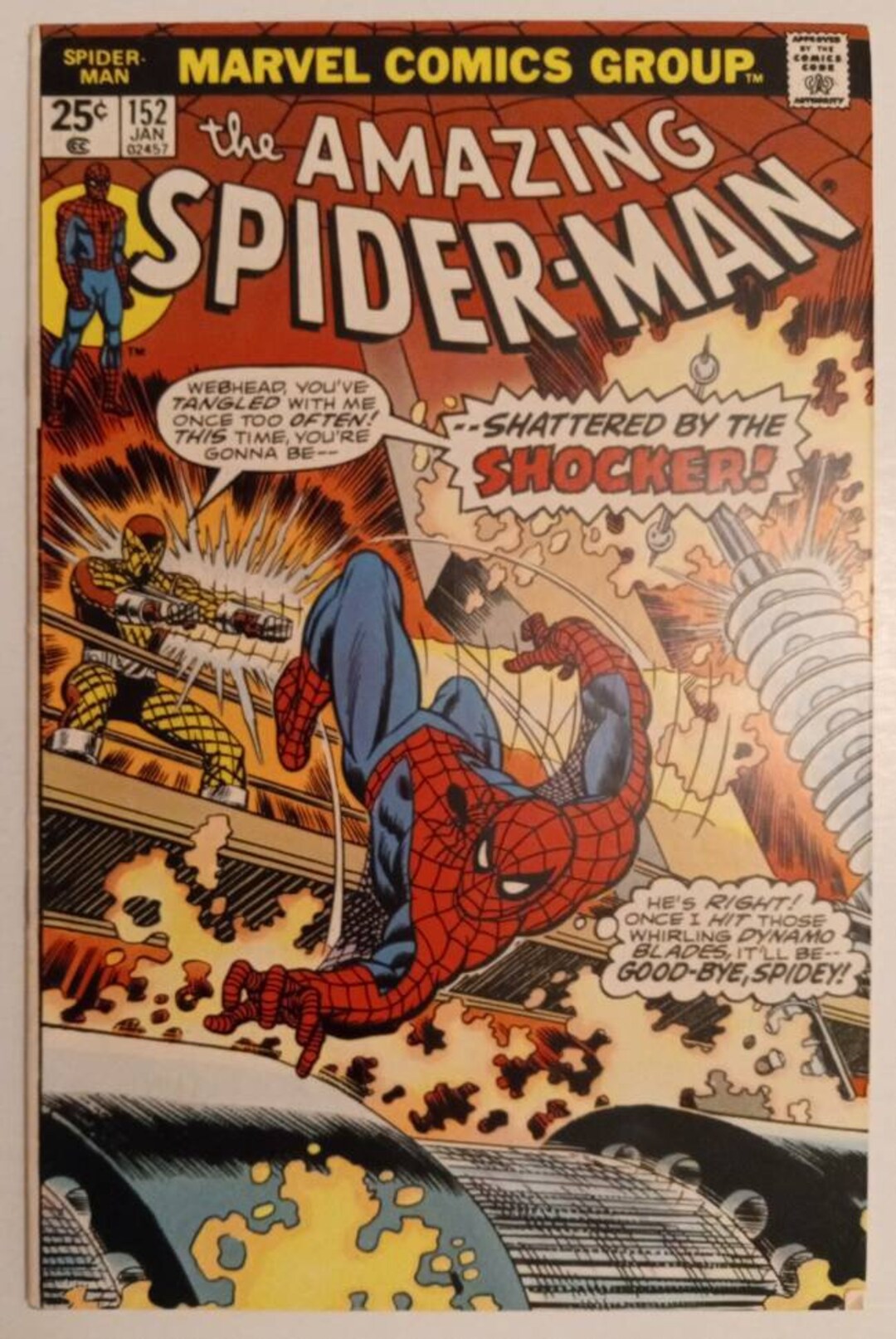 The Amazing Spider-man #152 / Grade Range - 7.5 to 8.0 / MVS Intact - Etsy