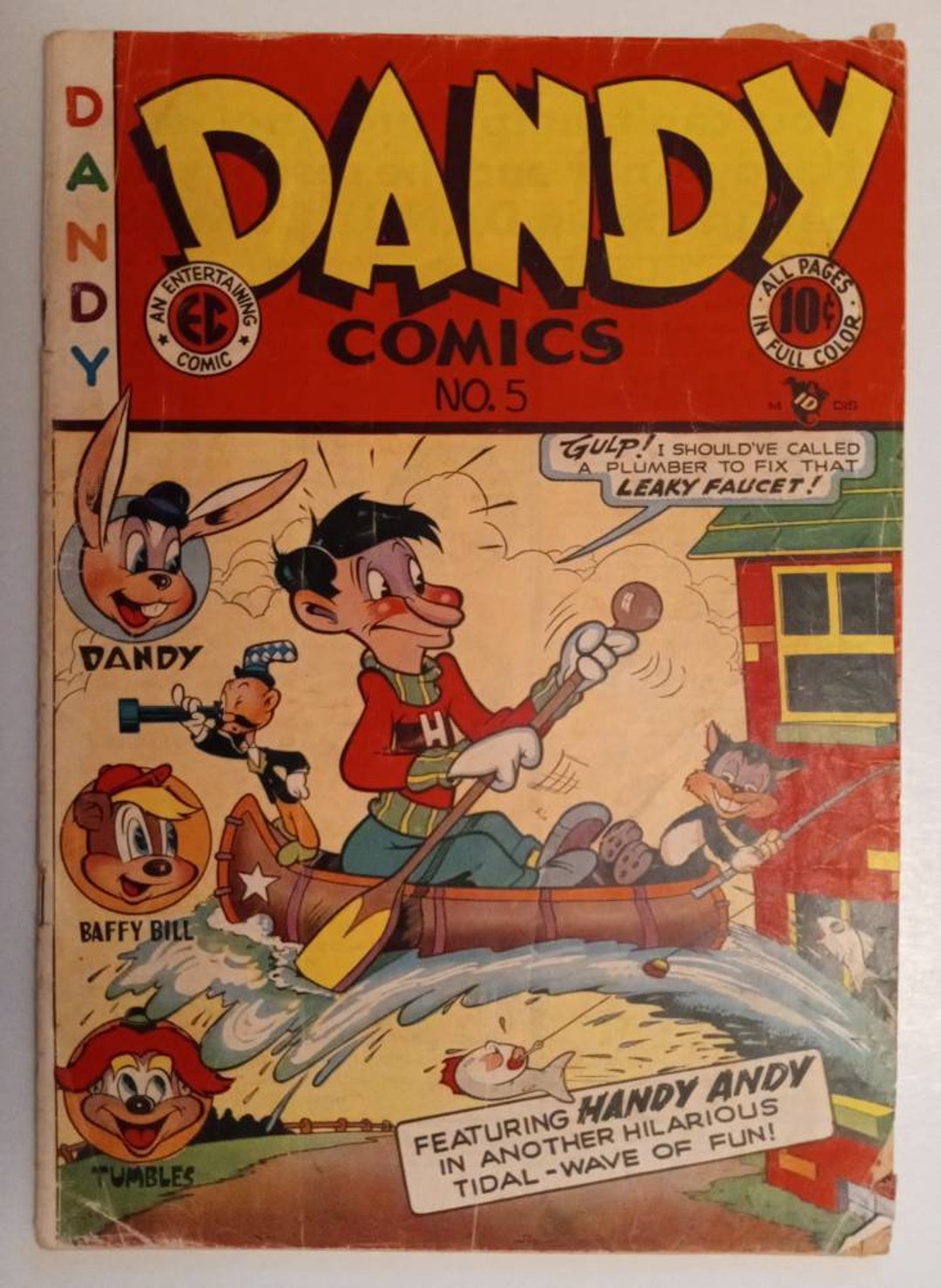 Dandy Comics Vol 1 #5 / Golden Age Comics / 75 Year Old Comic / Grade ...