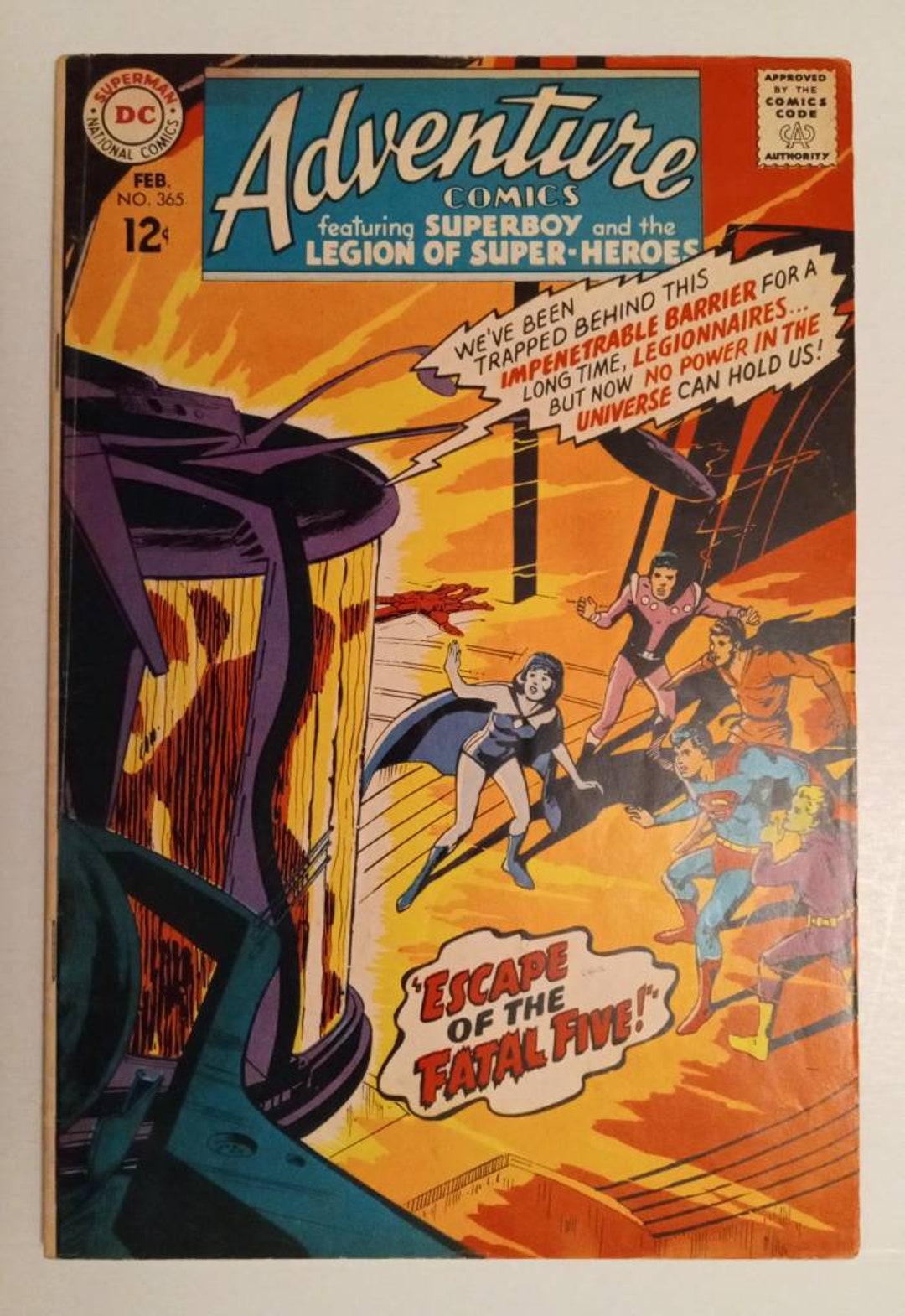 Adventure Comics #365 Silver Age Comics / Grade Range - 5.5 to 6.0 ...